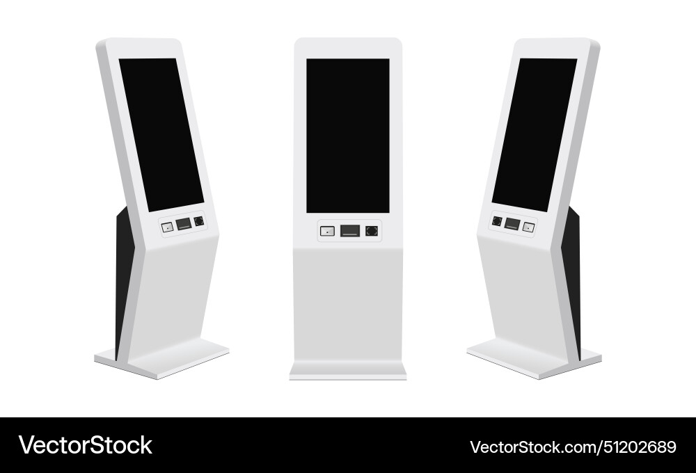 Self service visitor registration digital kiosk Vector Image