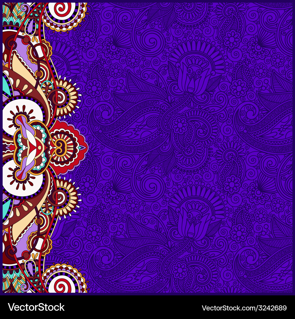 Vintage floral violet background for your design Vector Image