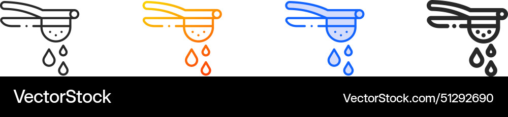 Citrus iconthin linear gradient blue stroke Vector Image