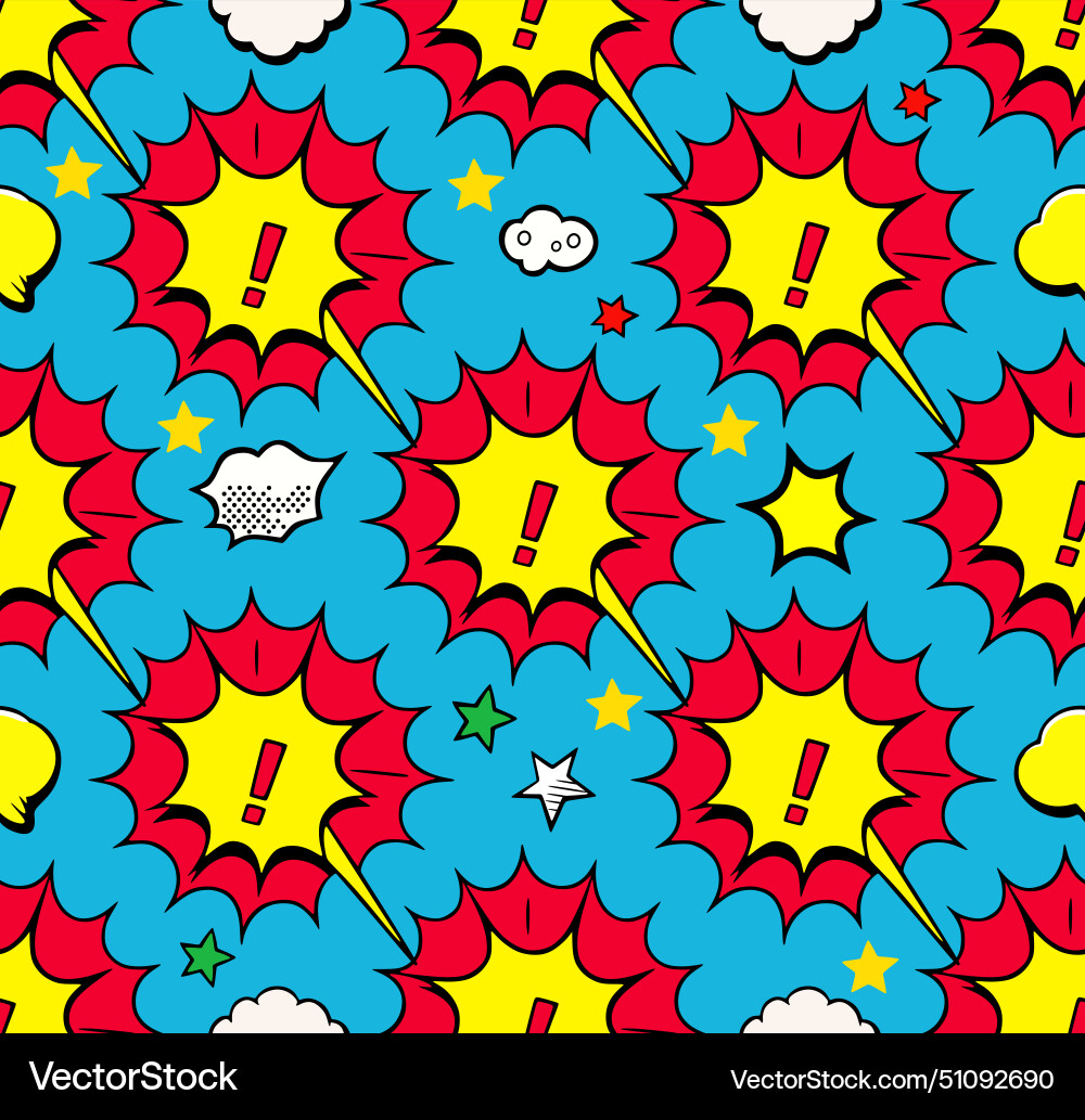 Comic speech bubbles seamless pattern various Vector Image