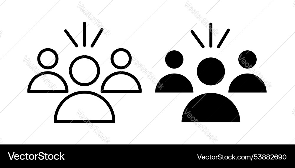 Community icon set Royalty Free Vector Image - VectorStock
