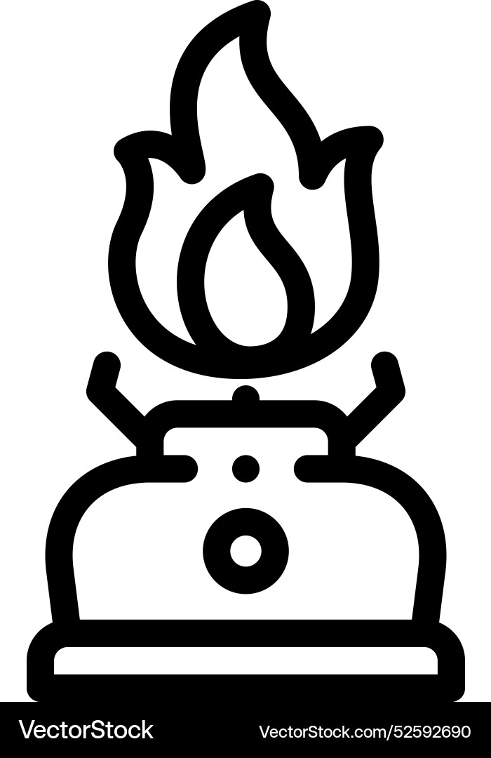 Cooking stove icon thin linear style design Vector Image