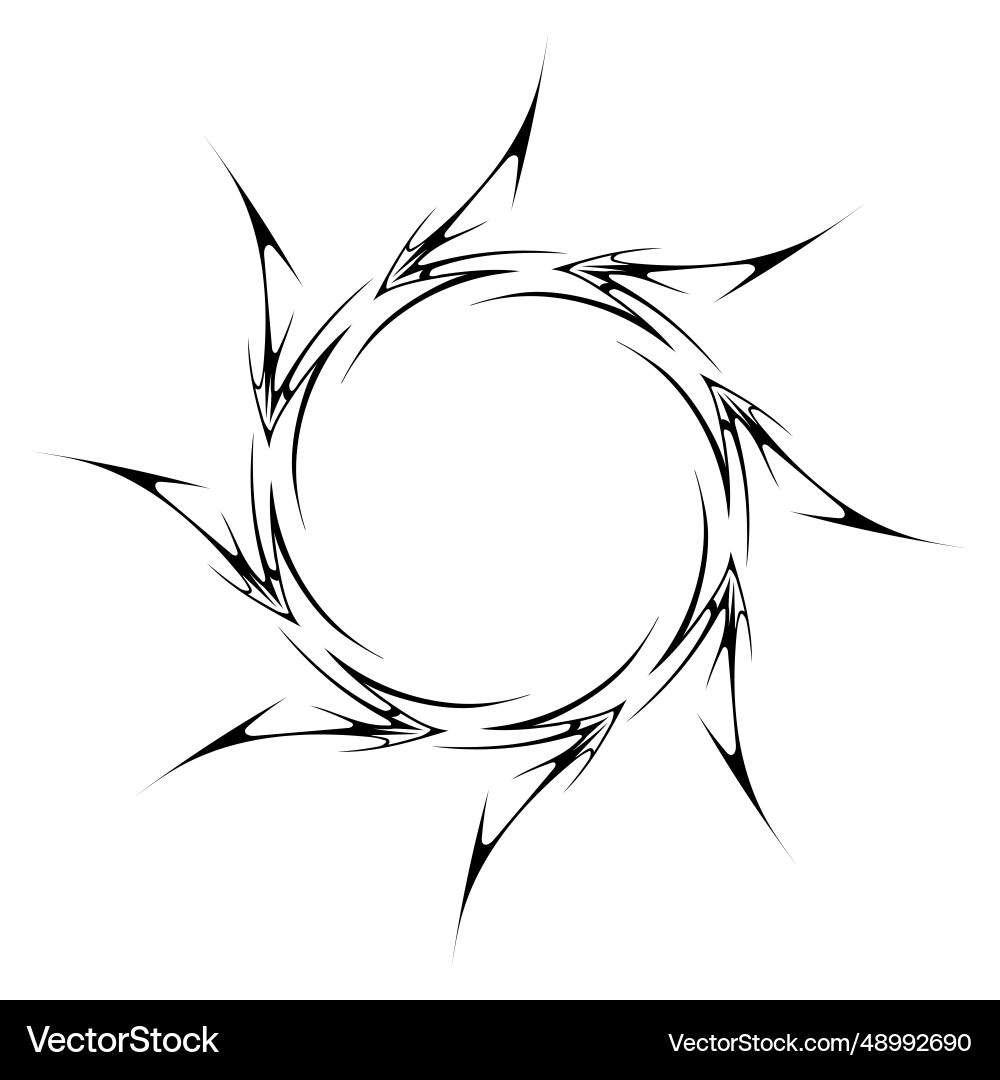 Cyber sigilism frame neo tribal gothic style Vektorbild