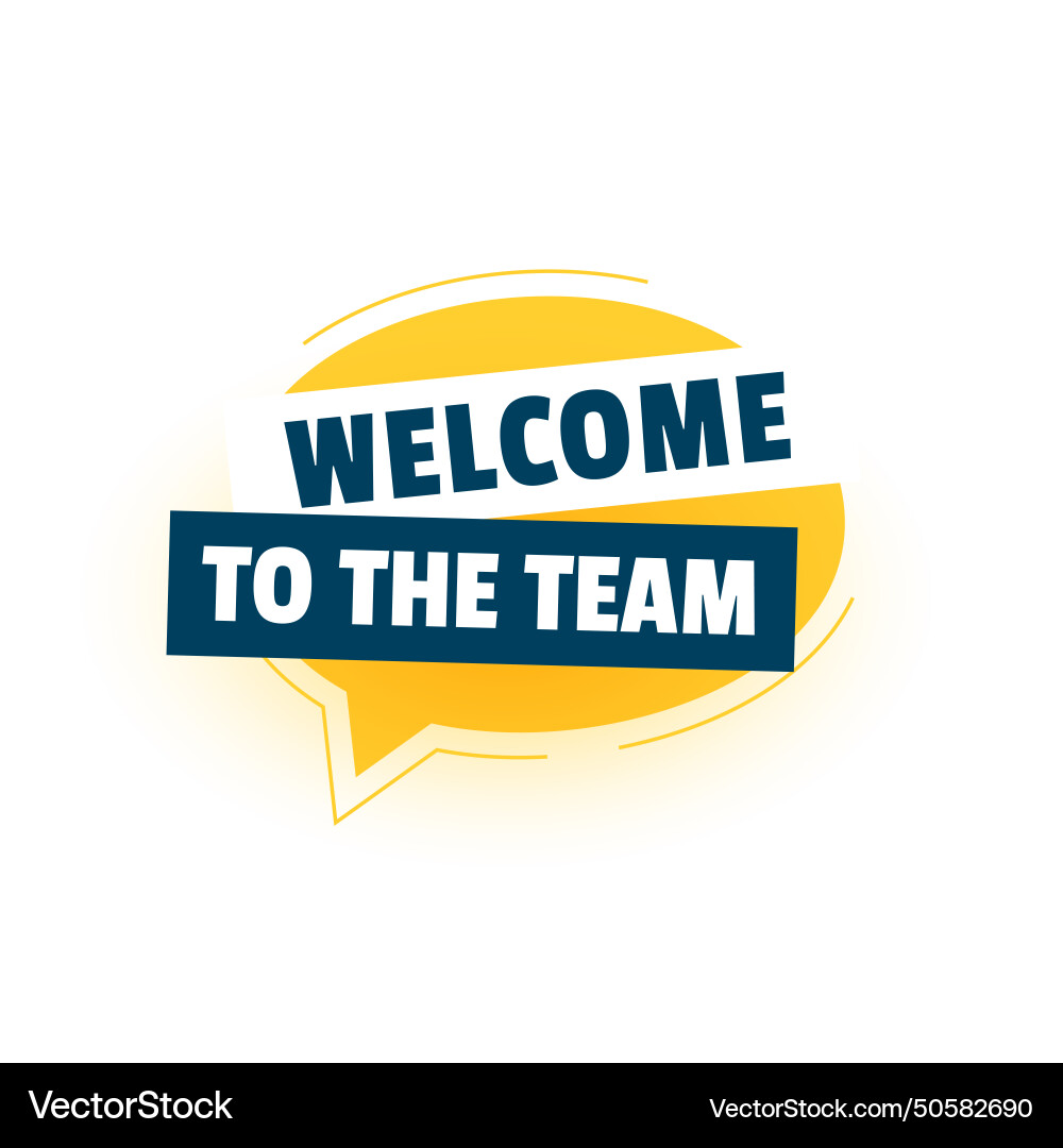 Impress your new team members with creative Vector Image