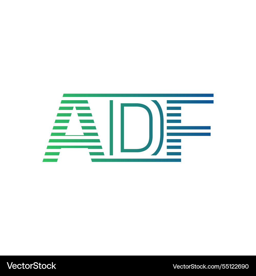 Modern adf logo design letter minimalist Vector Image