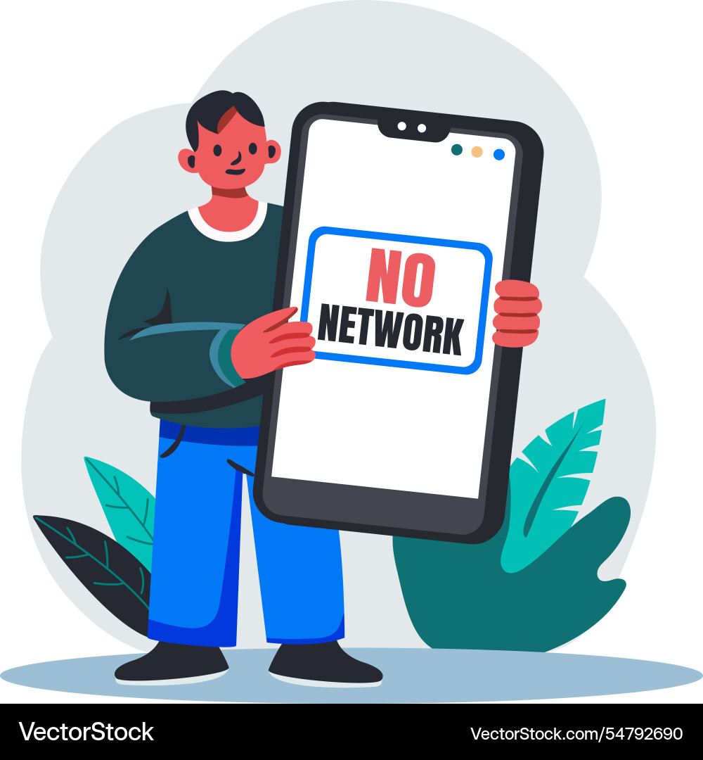 No network Royalty Free Vector Image - VectorStock