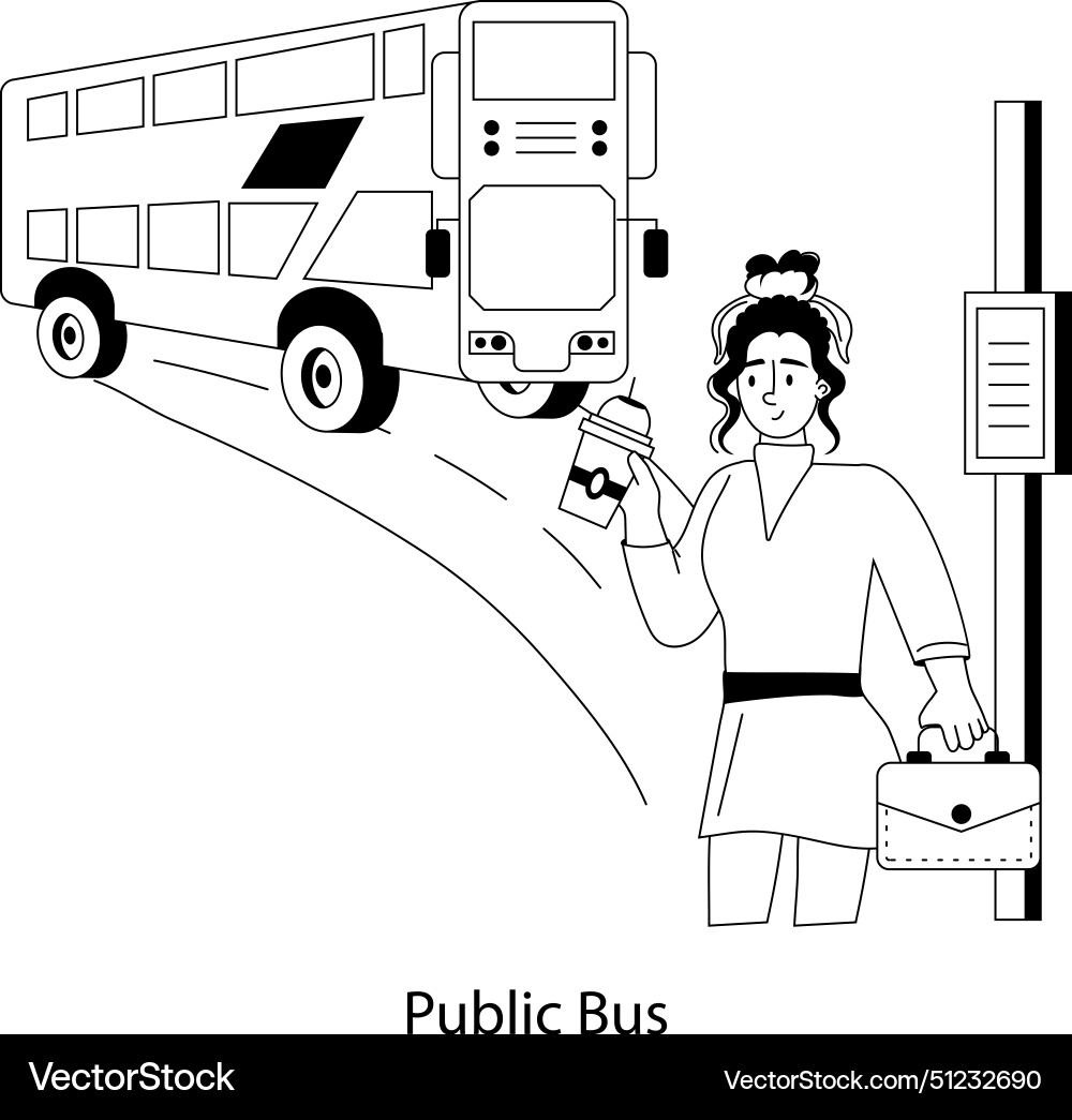 Public bus Royalty Free Vector Image - VectorStock