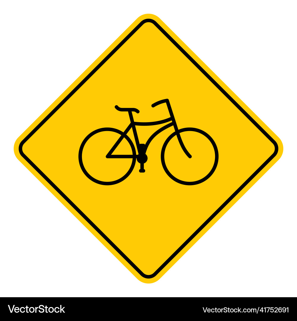 Bicycle path sign Royalty Free Vector Image - VectorStock