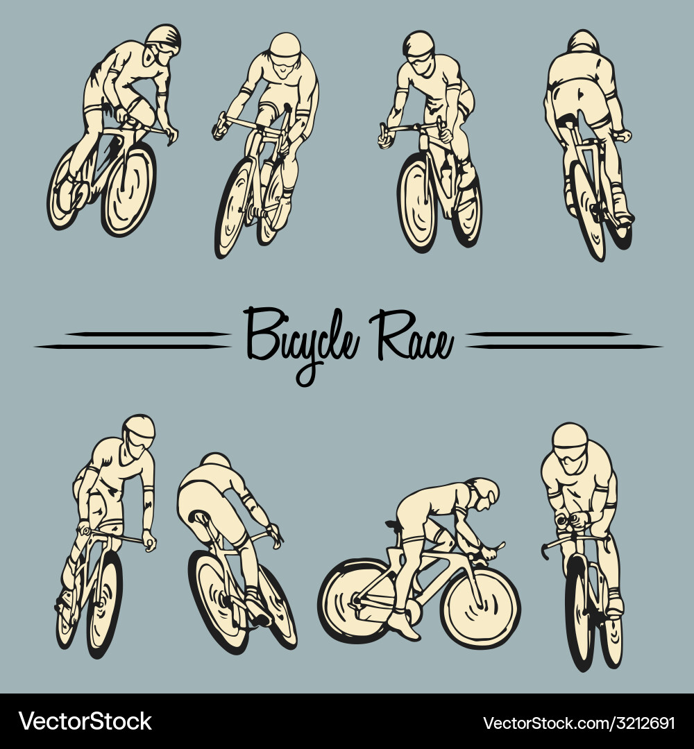 Bicycle race Royalty Free Vector Image - VectorStock