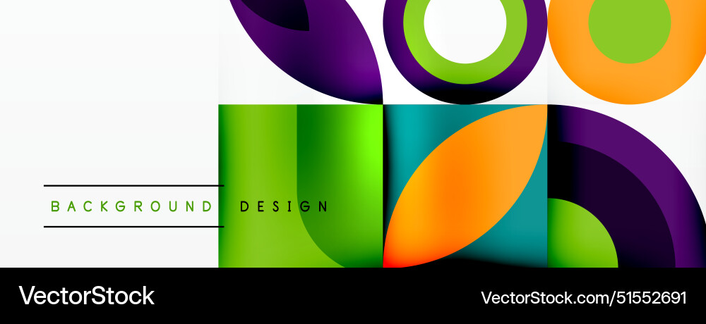 Circles and petals geometric beautiful abstract Vector Image