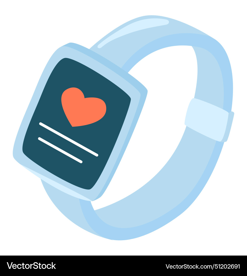 Fitness tracker in flat design smart watch Vector Image