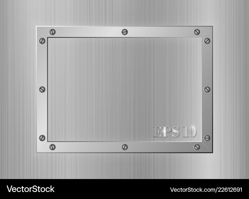 Frame of metal Royalty Free Vector Image - VectorStock