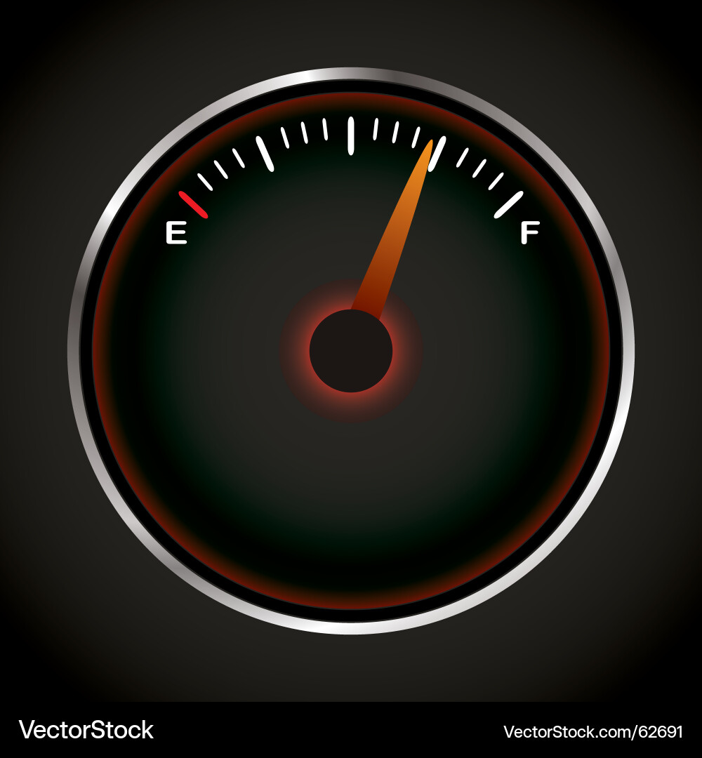 Fuel dial Royalty Free Vector Image - VectorStock