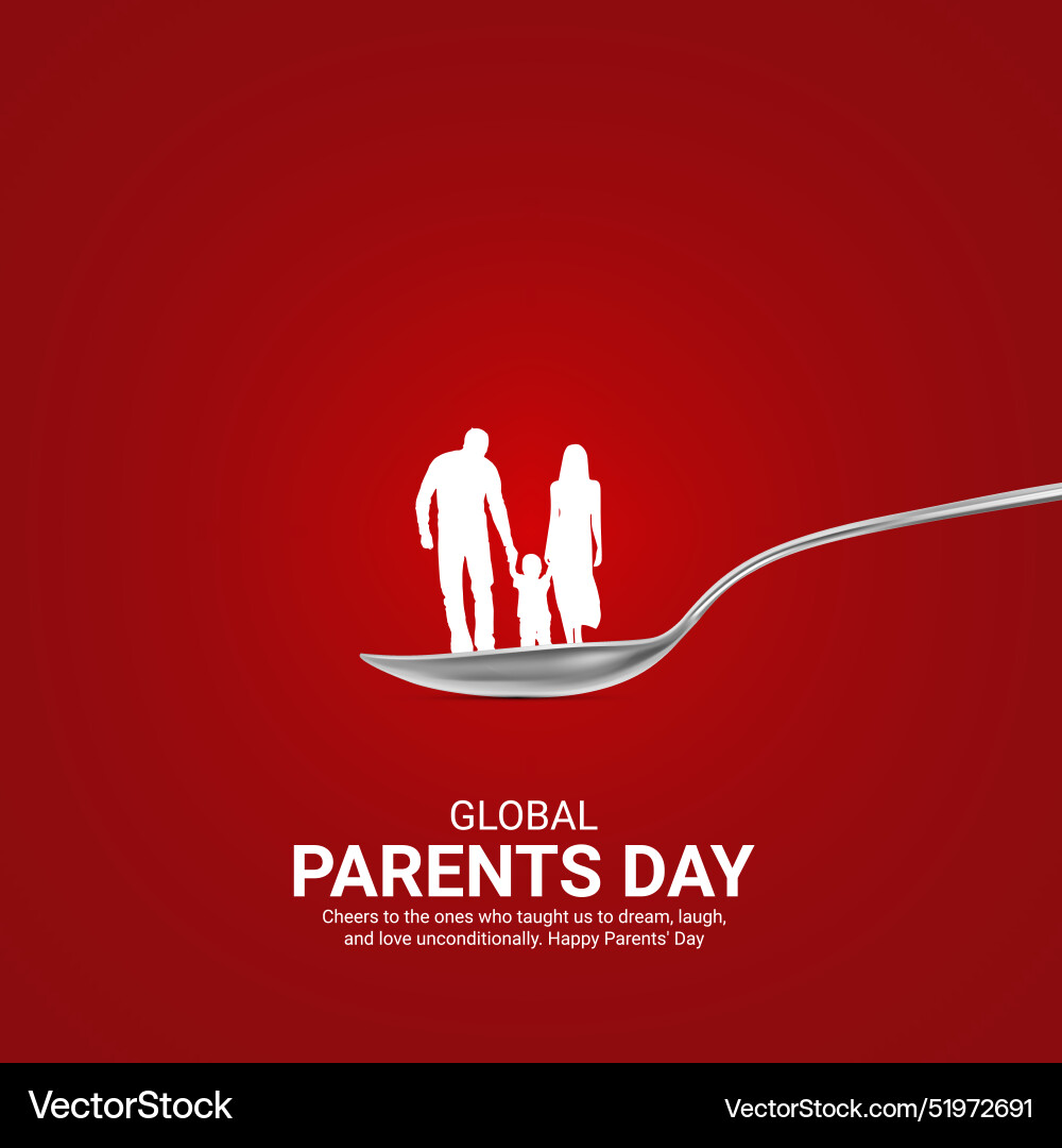 Global parents day creative ads Royalty Free Vector Image