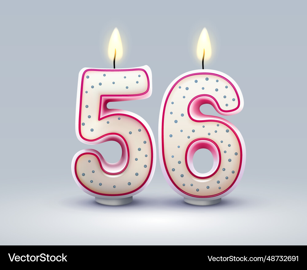 Happy birthday years 56 anniversary Royalty Free Vector