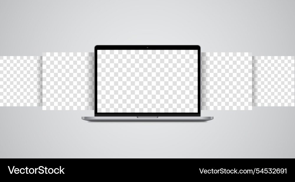 Laptop mockup with blank wireframing pages Vector Image