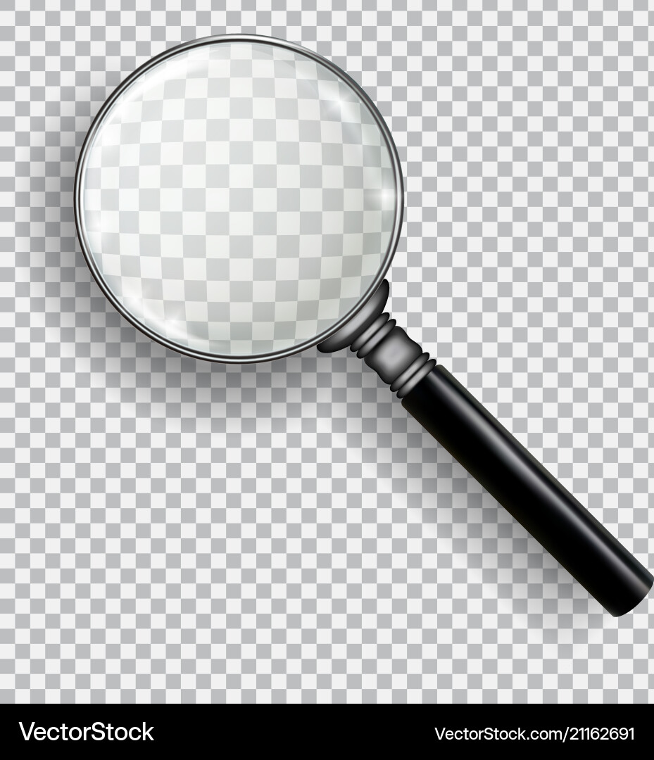 Realistic Magnifying Glass Royalty Free Vector Image