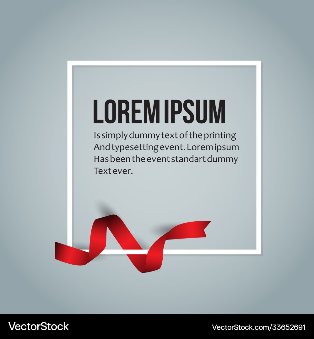 Ribbon banner template design Royalty Free Vector Image