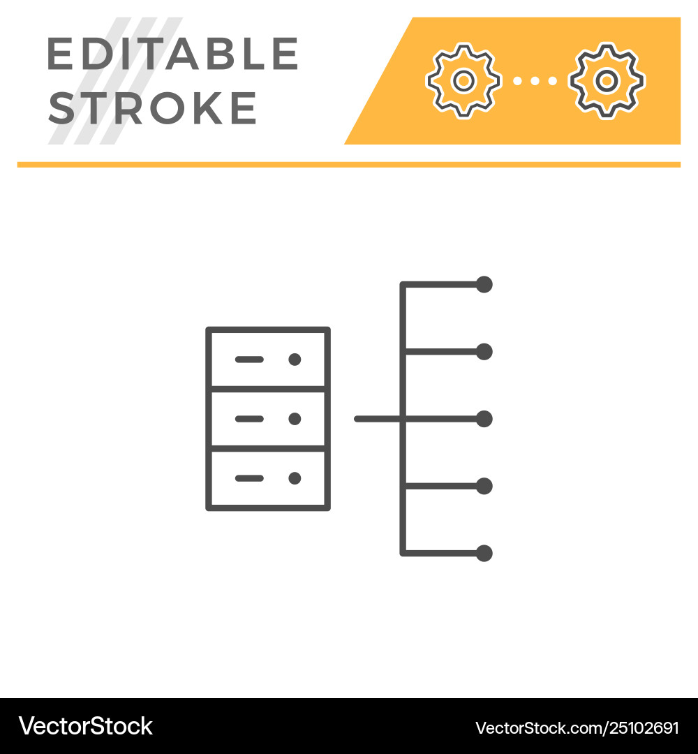 Server line icon Royalty Free Vector Image - VectorStock