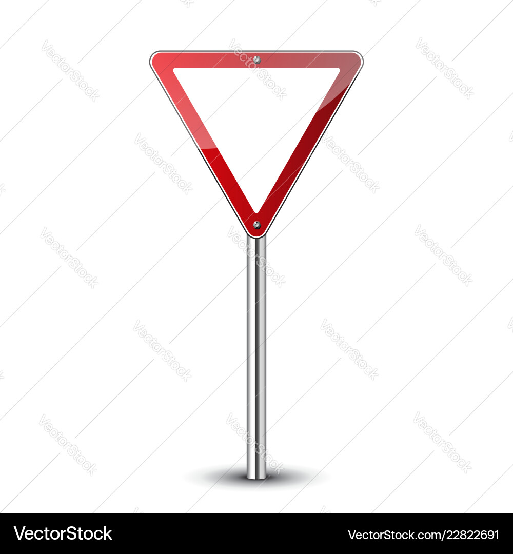 Yield Triangle Sign Royalty Free Vector Image Vectorstock Free Yield