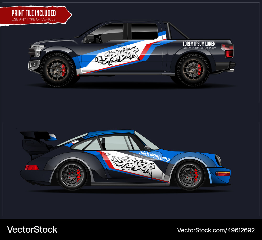 Abstract stripe vehicle wrap Royalty Free Vector Image