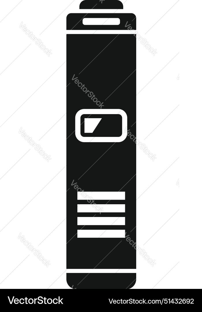 Black battery icon isolated on white Royalty Free Vector