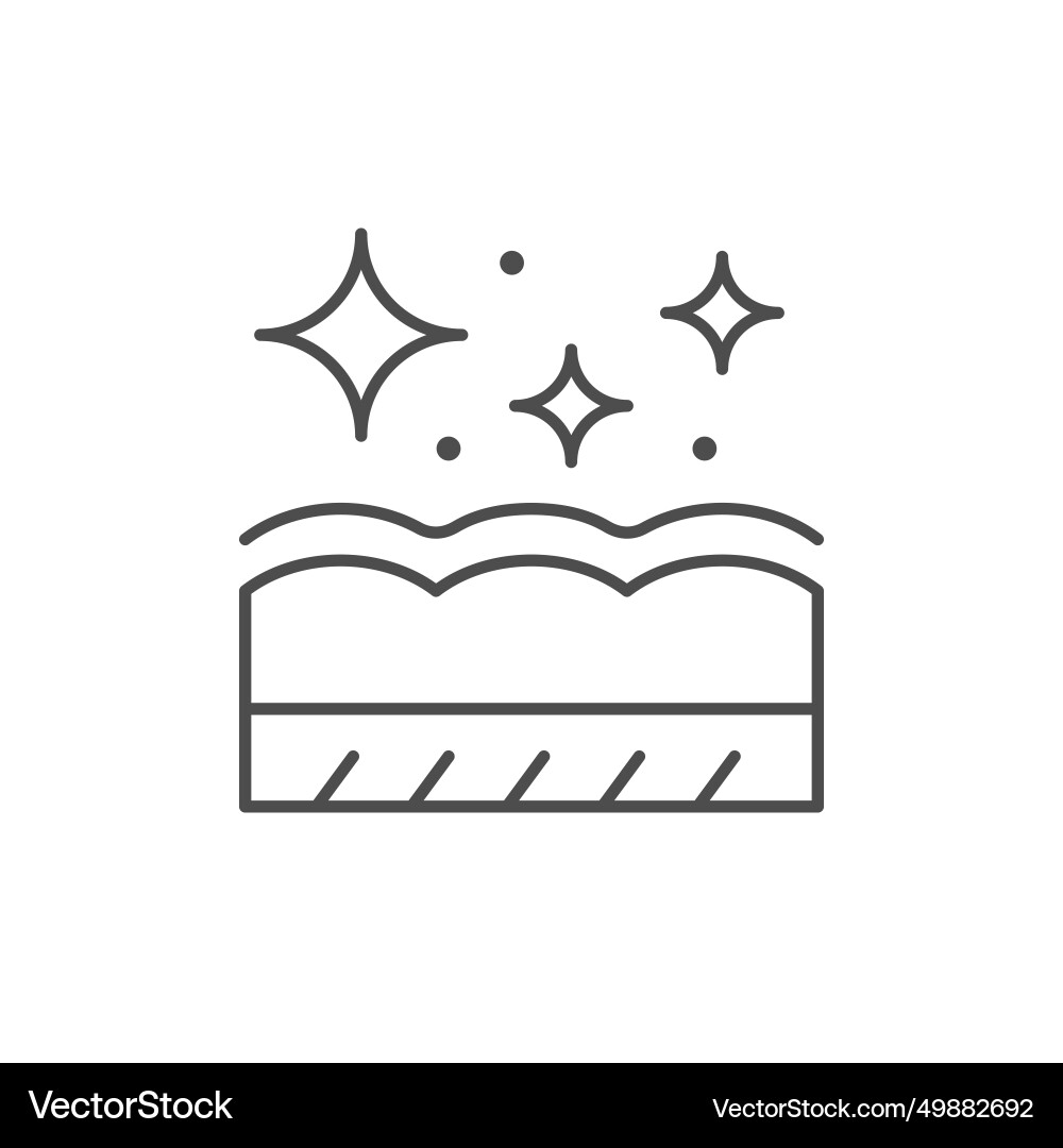 Clear skin line outline icon Royalty Free Vector Image