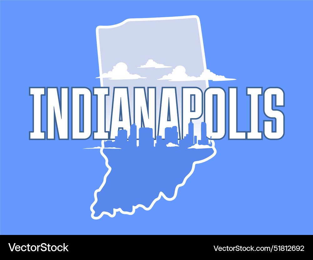 Indianapolis indiana with beautiful views Vector Image