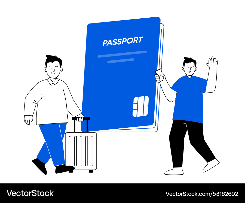 Passport electronic ship id identification Vector Image