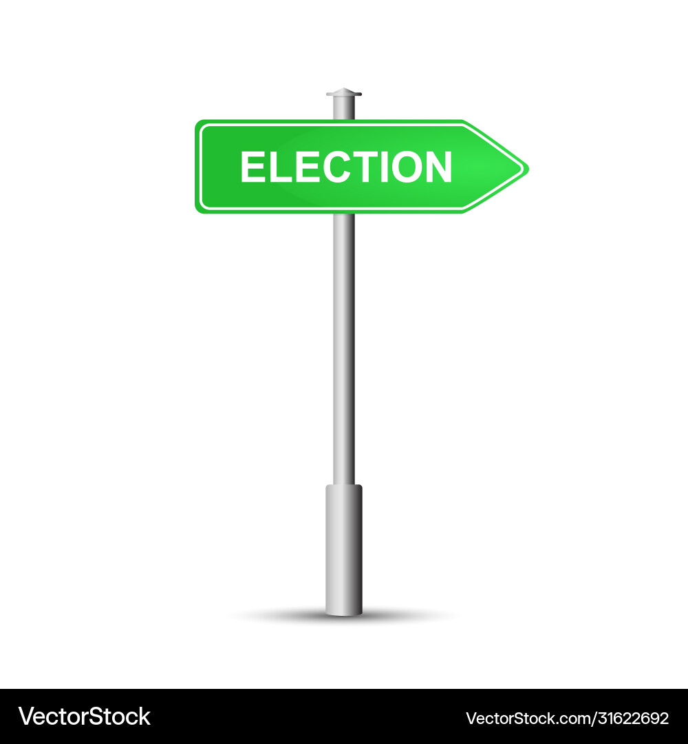 Political concept plaque index on a column road Vector Image
