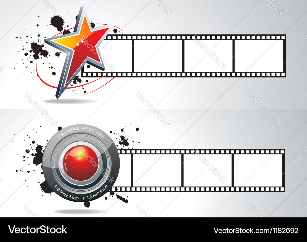 Realistic 3d film reel Royalty Free Vector Image