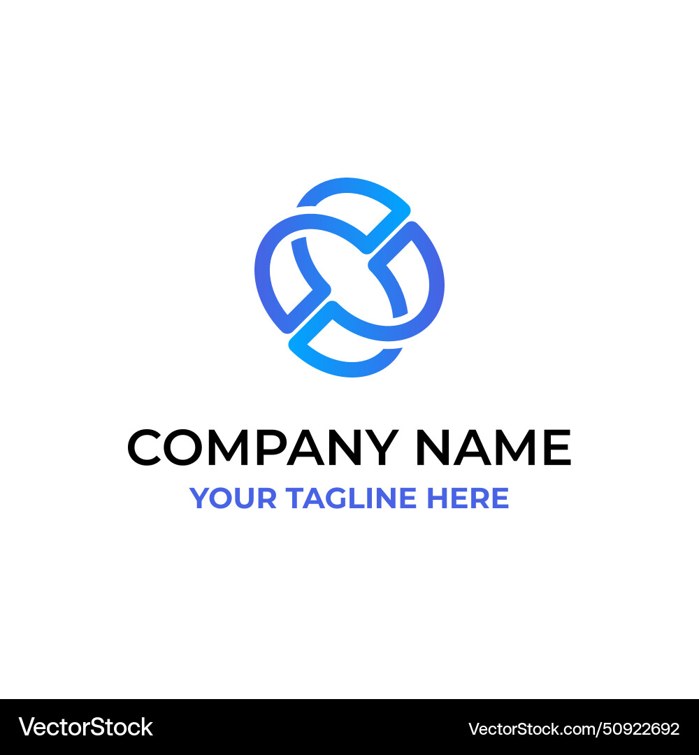 Reverse recycle connect loop logo Royalty Free Vector Image
