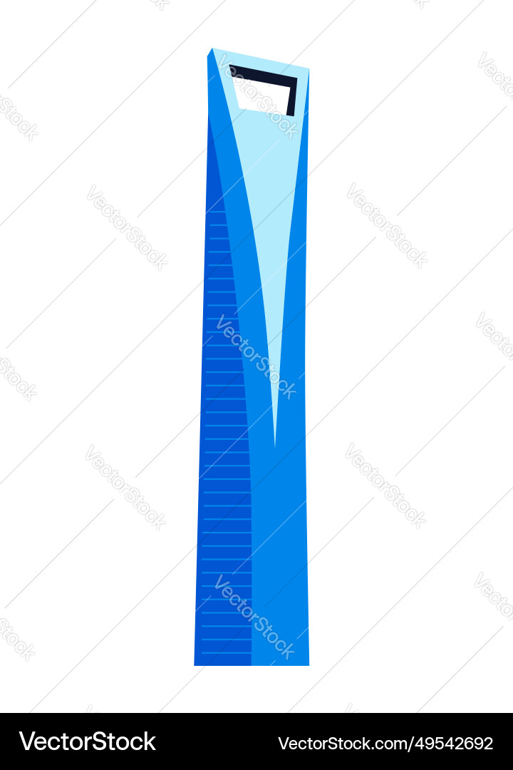 Shanghai world financial center - flat design Vector Image