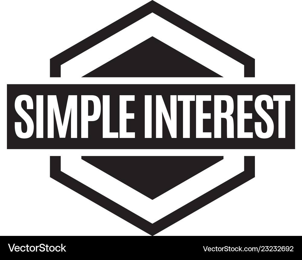 Simple interest stamp Royalty Free Vector Image