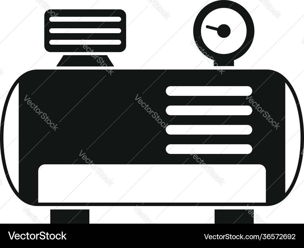 Tank air compressor icon simple style Royalty Free Vector