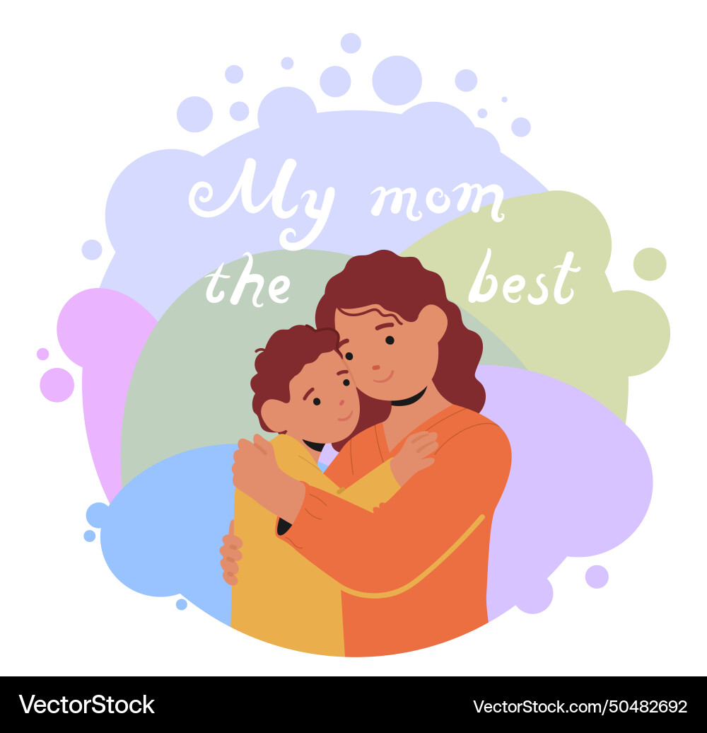 Tender portrait capturing a mother character Vector Image