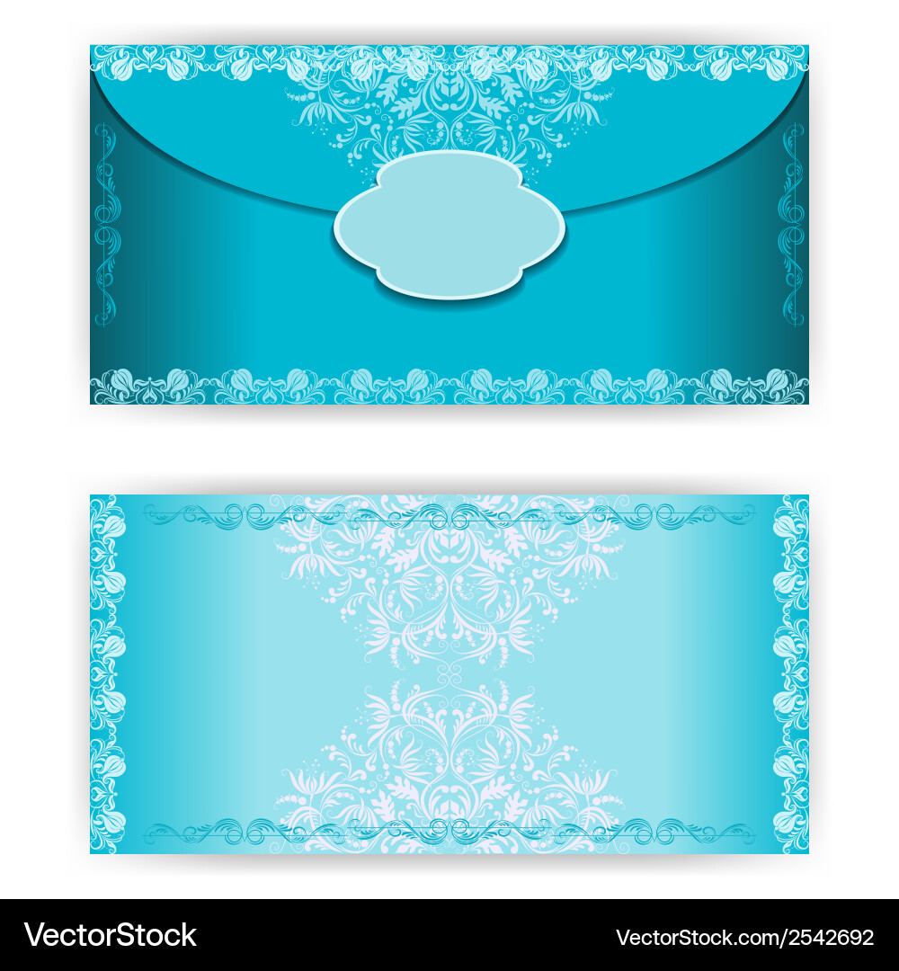 Vintage paper horizontal invitation card Vector Image