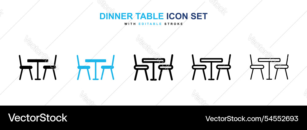 Dinner table icon Royalty Free Vector Image - VectorStock