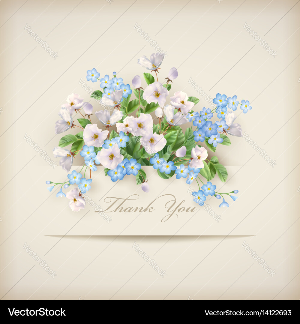 Floral card Royalty Free Vector Image - VectorStock