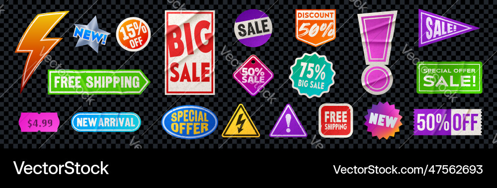 Grunge sticker old tape rectangle label Royalty Free Vector