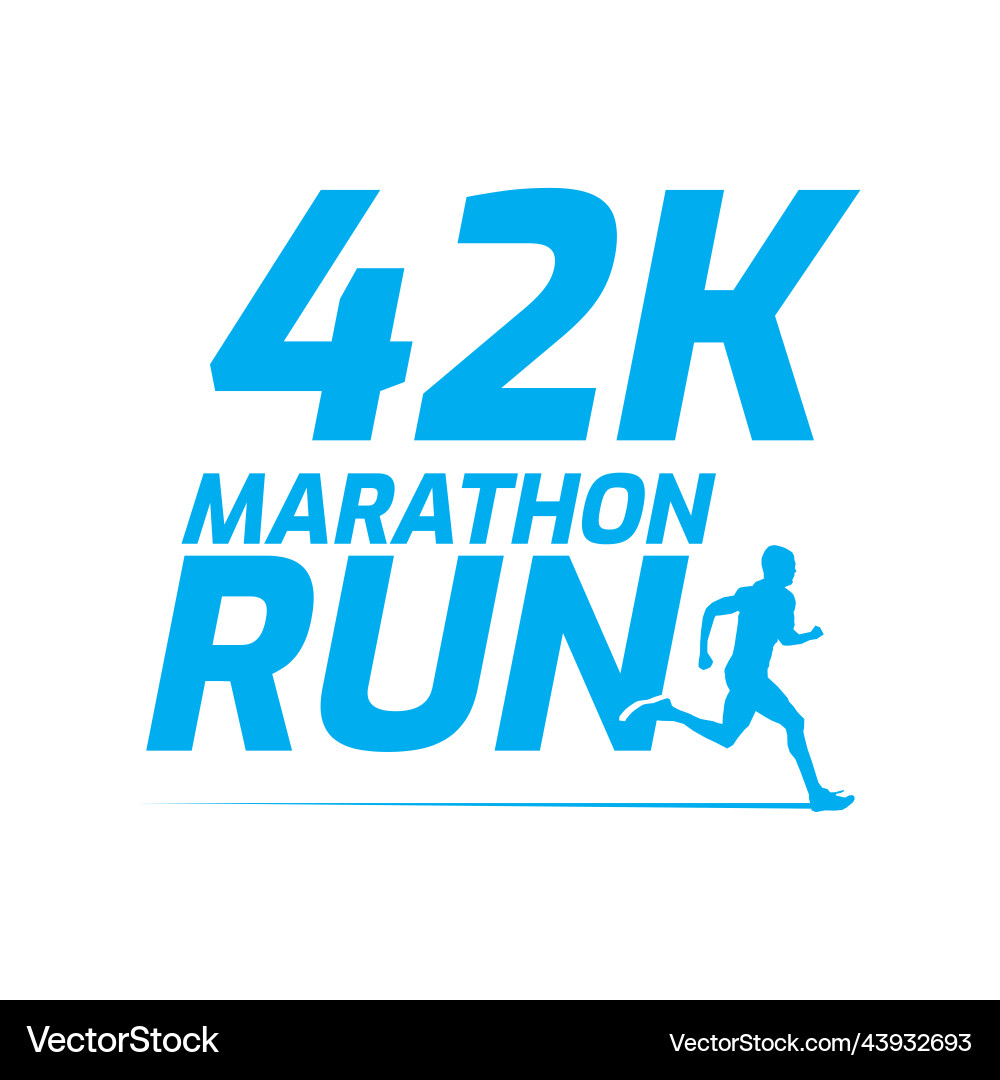 Marathon Run Logo Template Royalty Free Vector Image