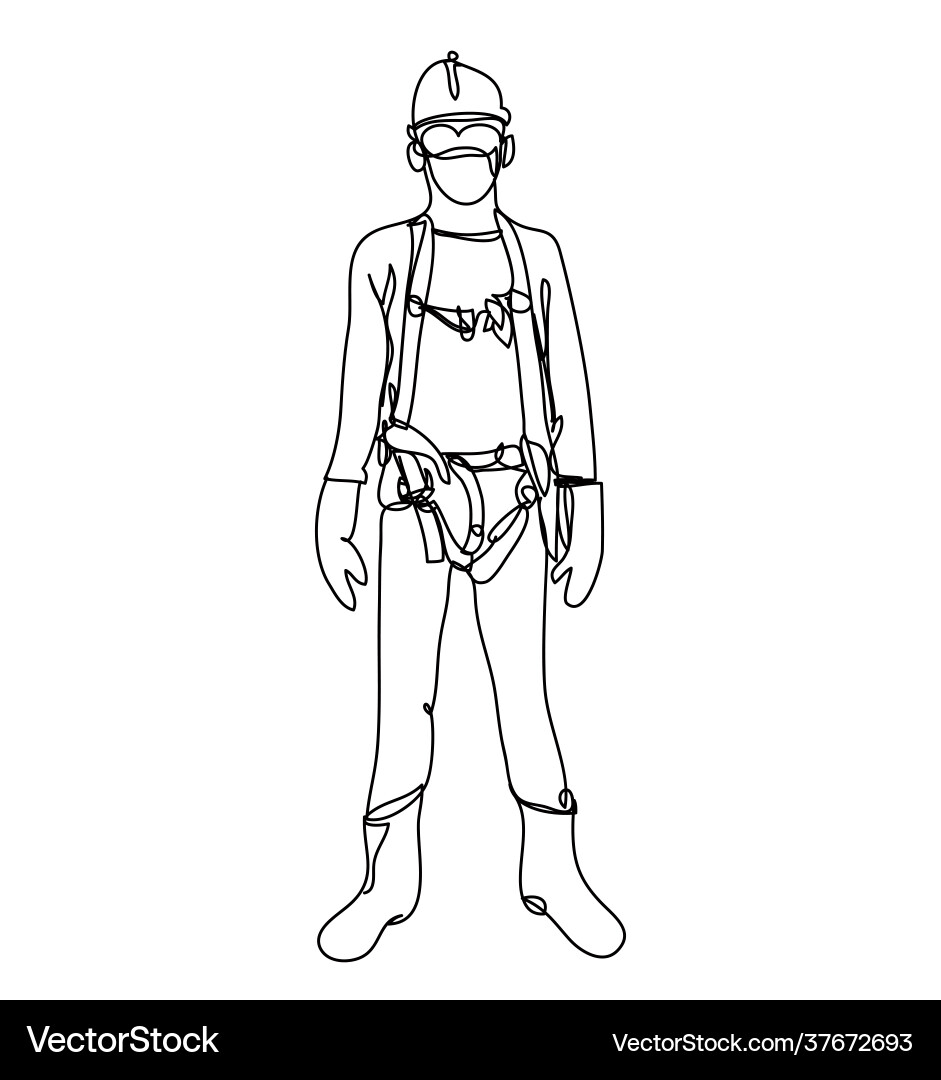 Safety Harness PPE Construction Royalty Free Vector Image