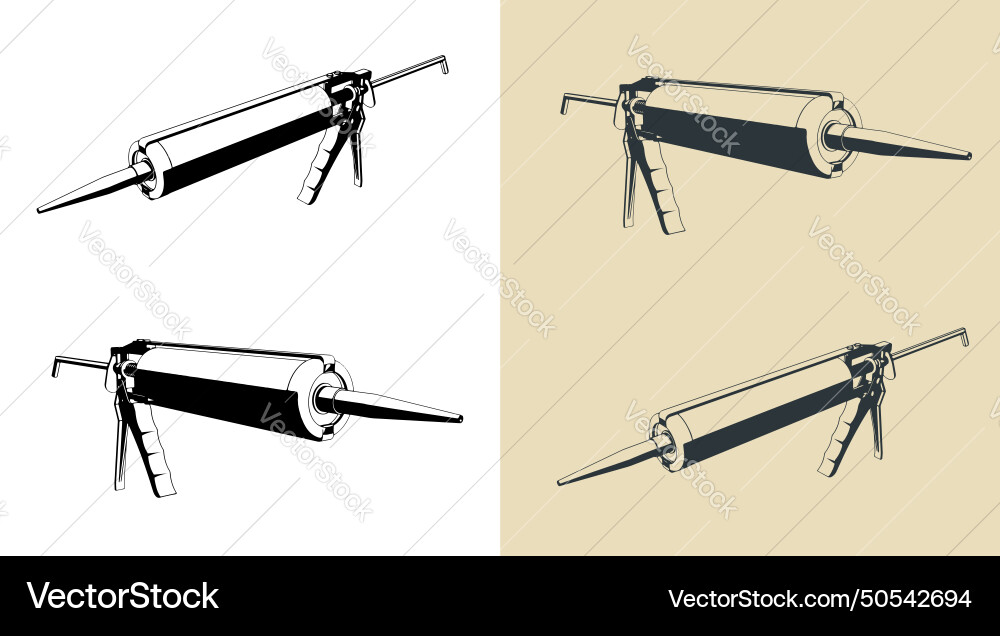 Caulking gun Royalty Free Vector Image - VectorStock