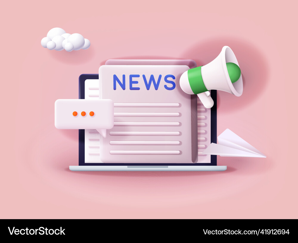 Concept news update webpage information Royalty Free Vector