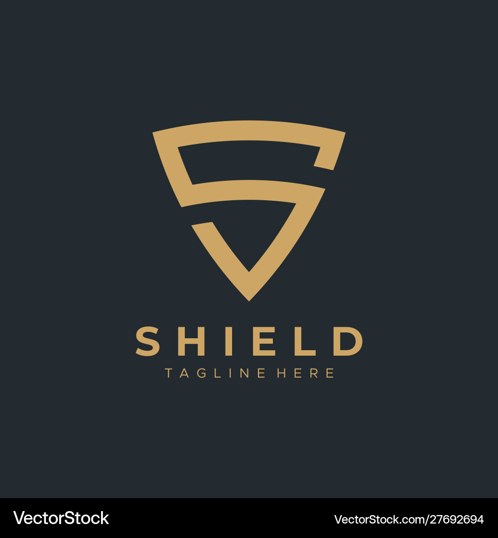 Letter s shield security logo protection symbol Vector Image