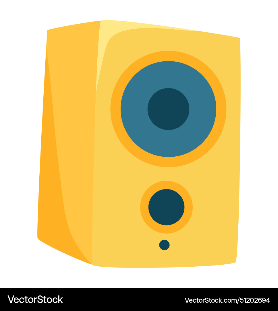 Music speaker in flat design acoustic audio Vector Image