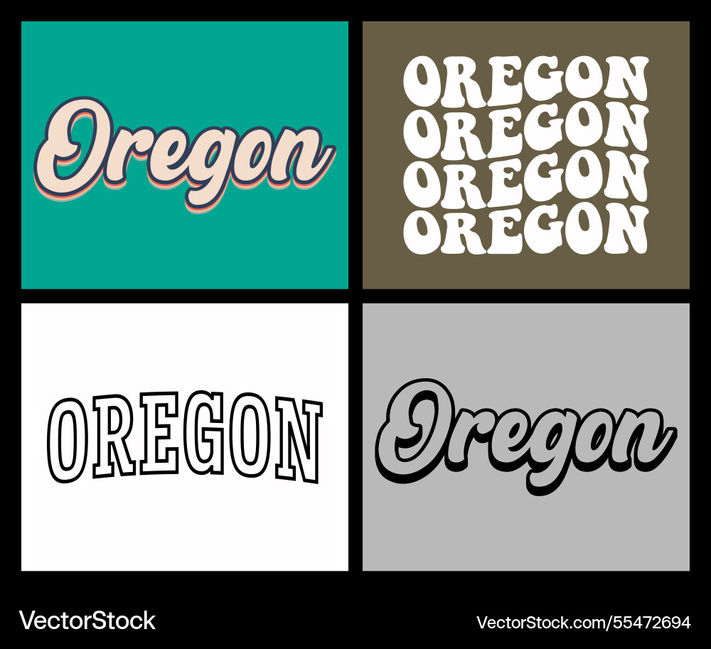 Oregon state t shirt design Royalty Free Vector Image