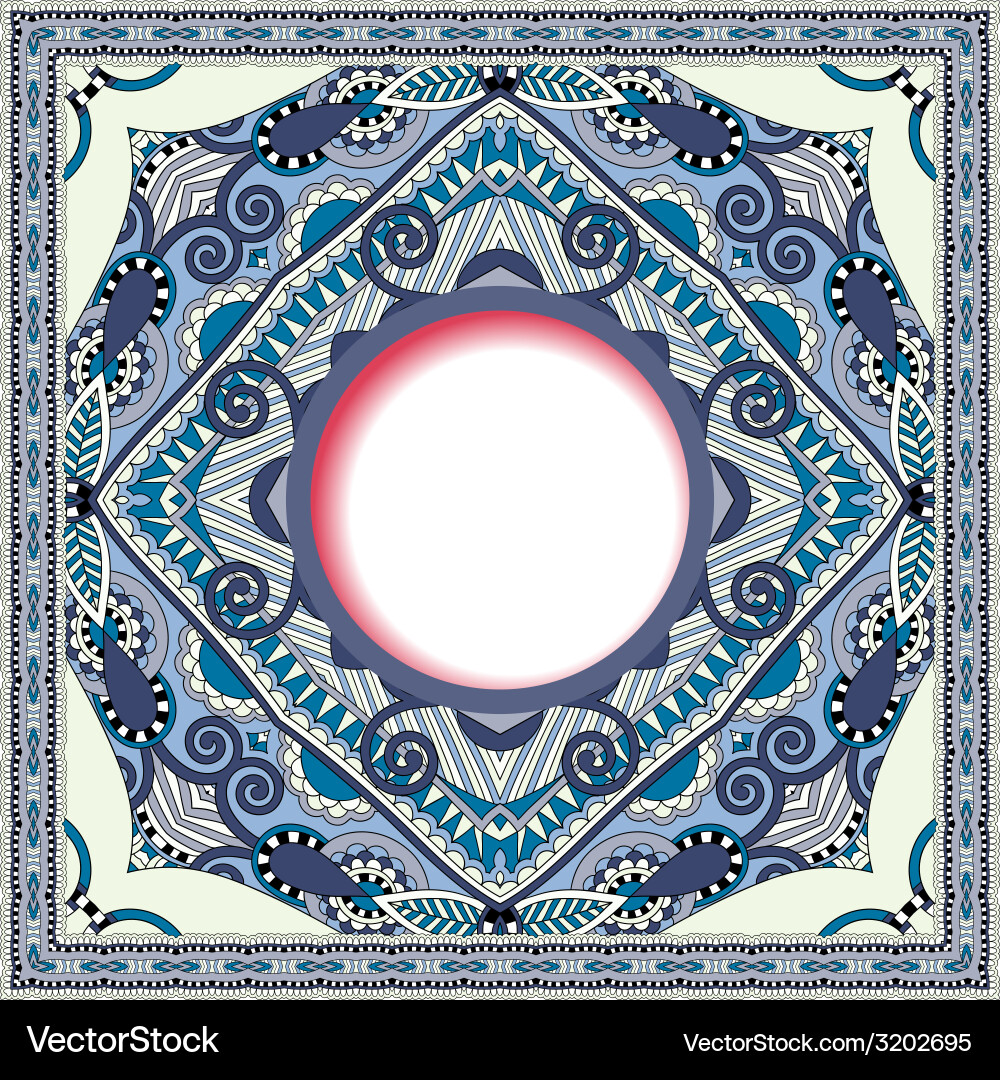 Floral round pattern in ukrainian oriental ethnic Vector Image