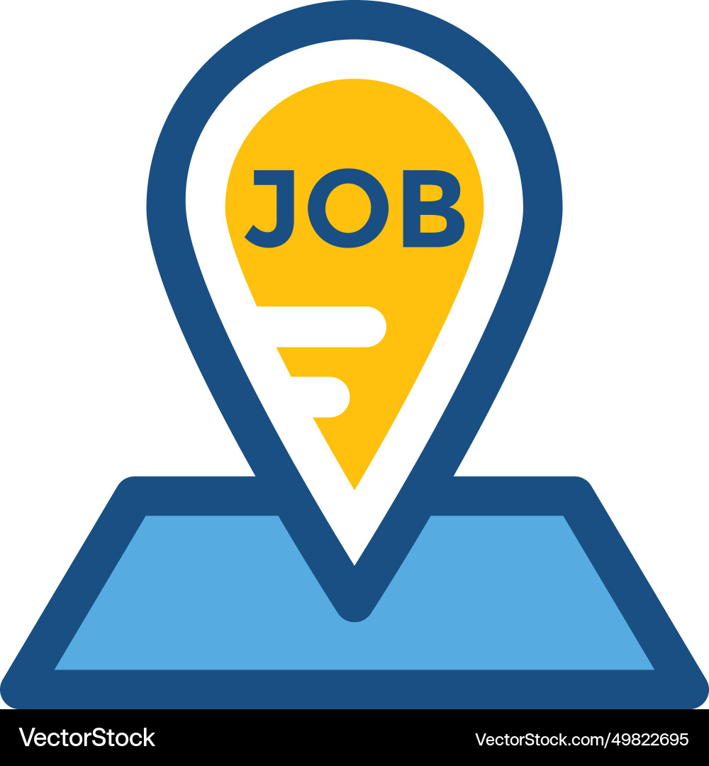 Jobs location line icon Royalty Free Vector Image