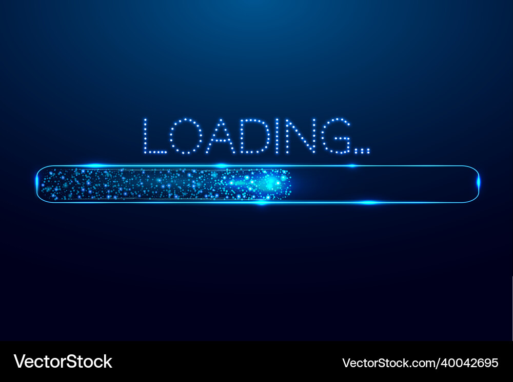 Loading bar low poly style banner Royalty Free Vector Image
